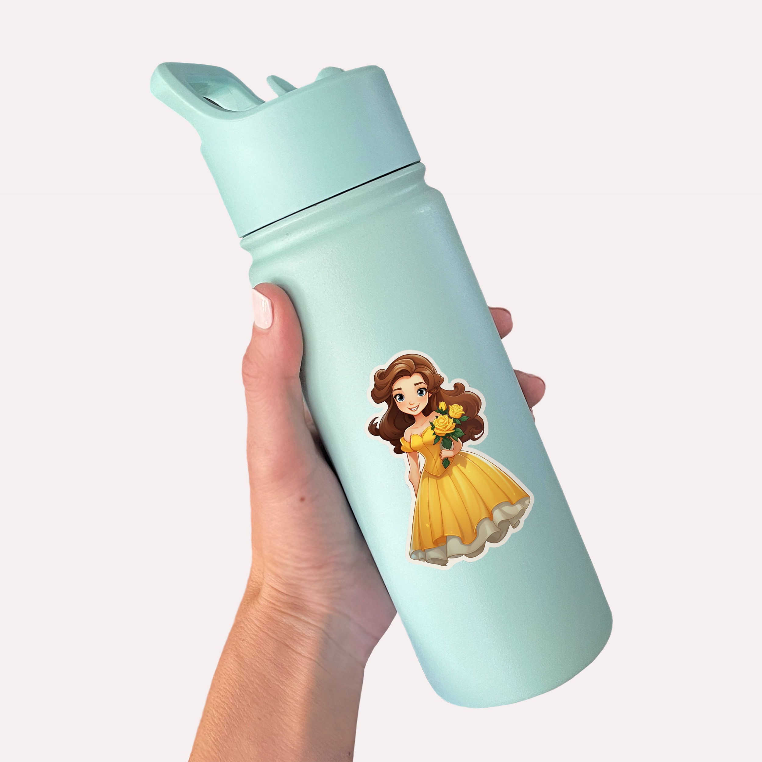 Cute Cartoon Princess Belle Sticker - Etsy