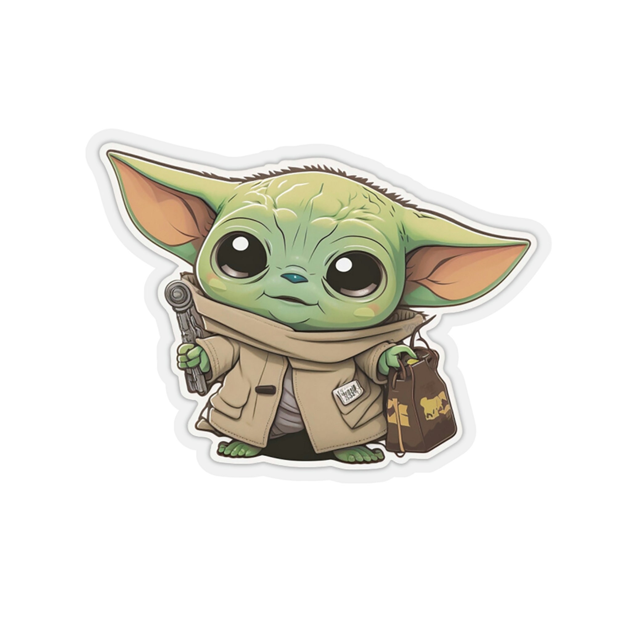 Cute Cartoon Grogu (baby Yoda) Sticker - Etsy
