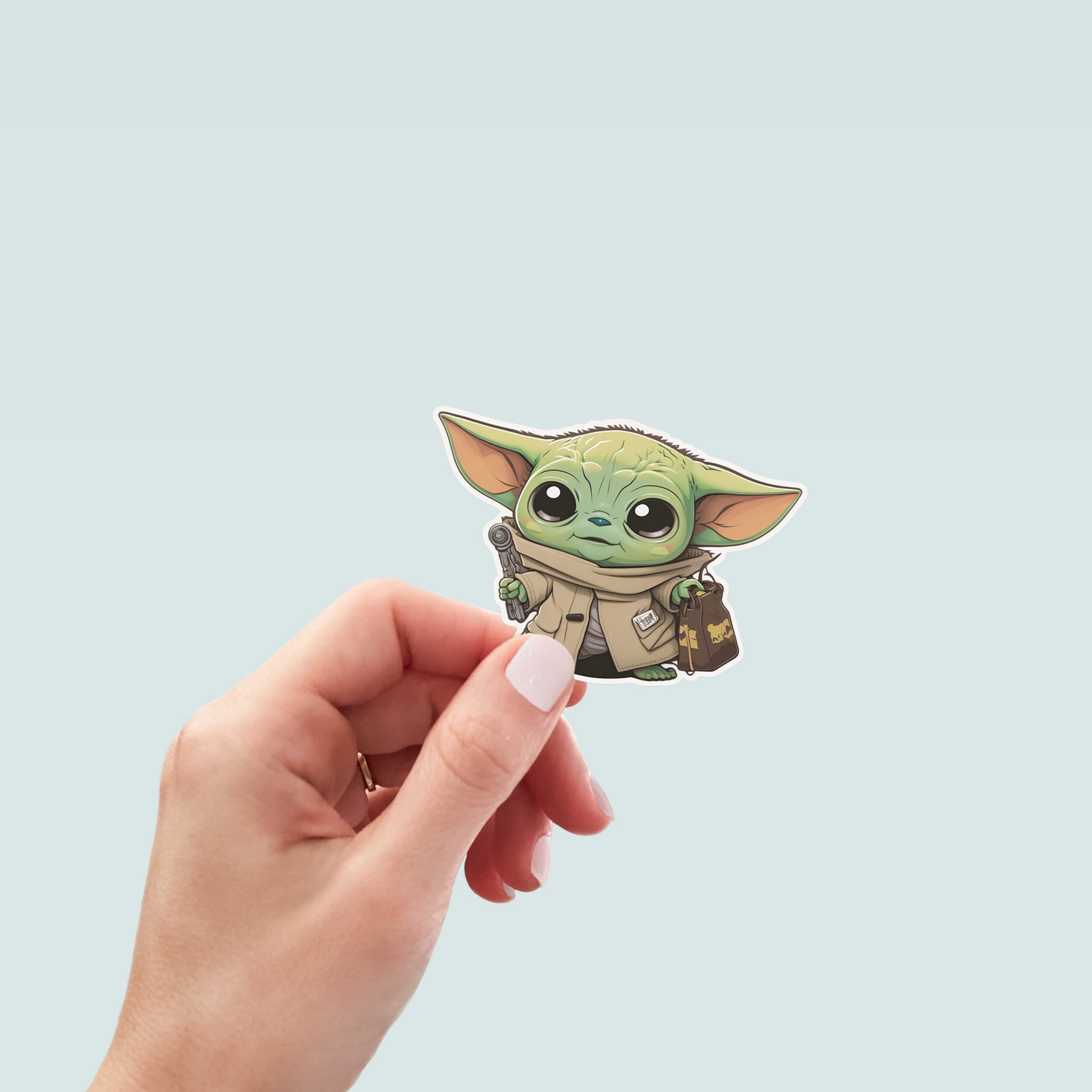 Cute Cartoon Grogu Sticker Sheet - Etsy