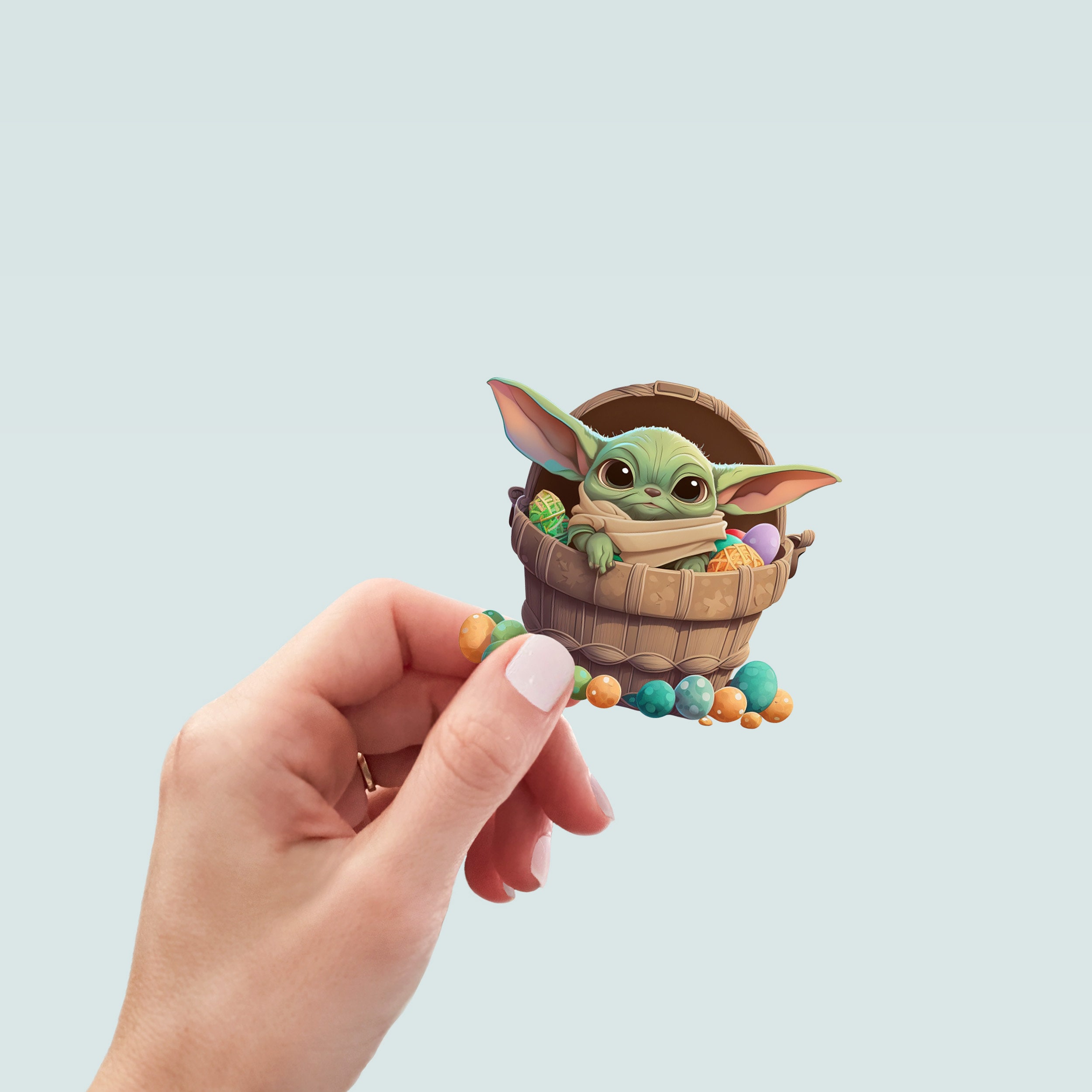 Cute Cartoon Grogu Sticker Sheet - Etsy