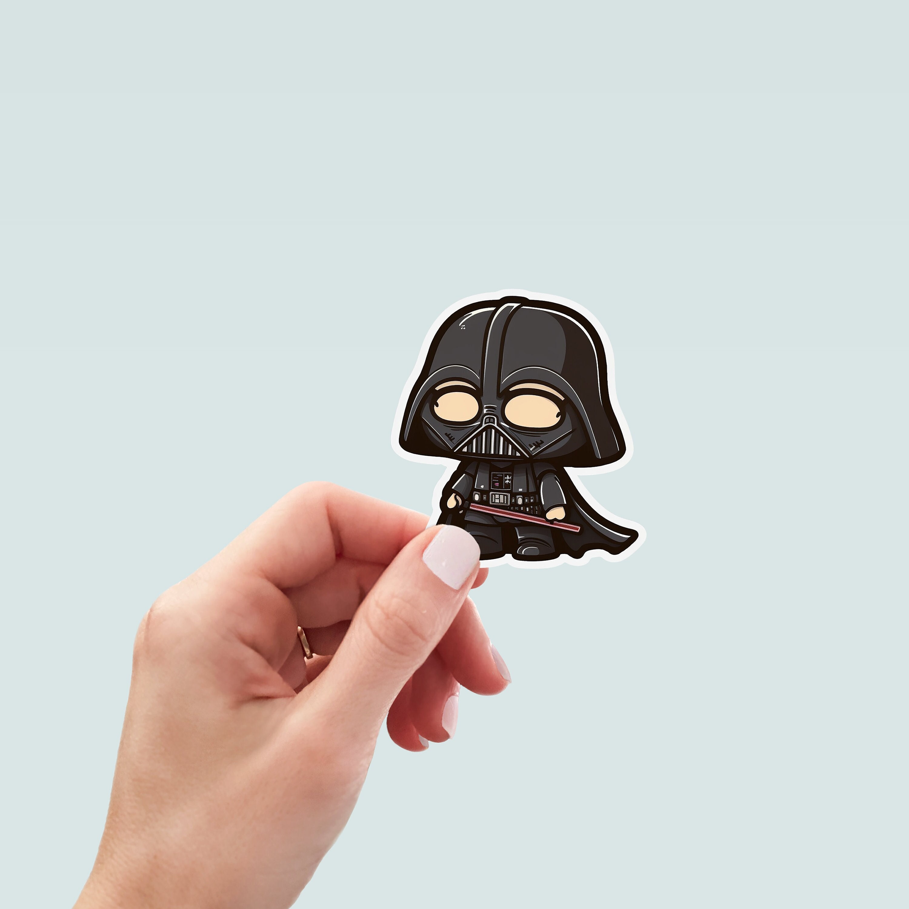 Cute Cartoon Darth Vadar Sticker - Etsy