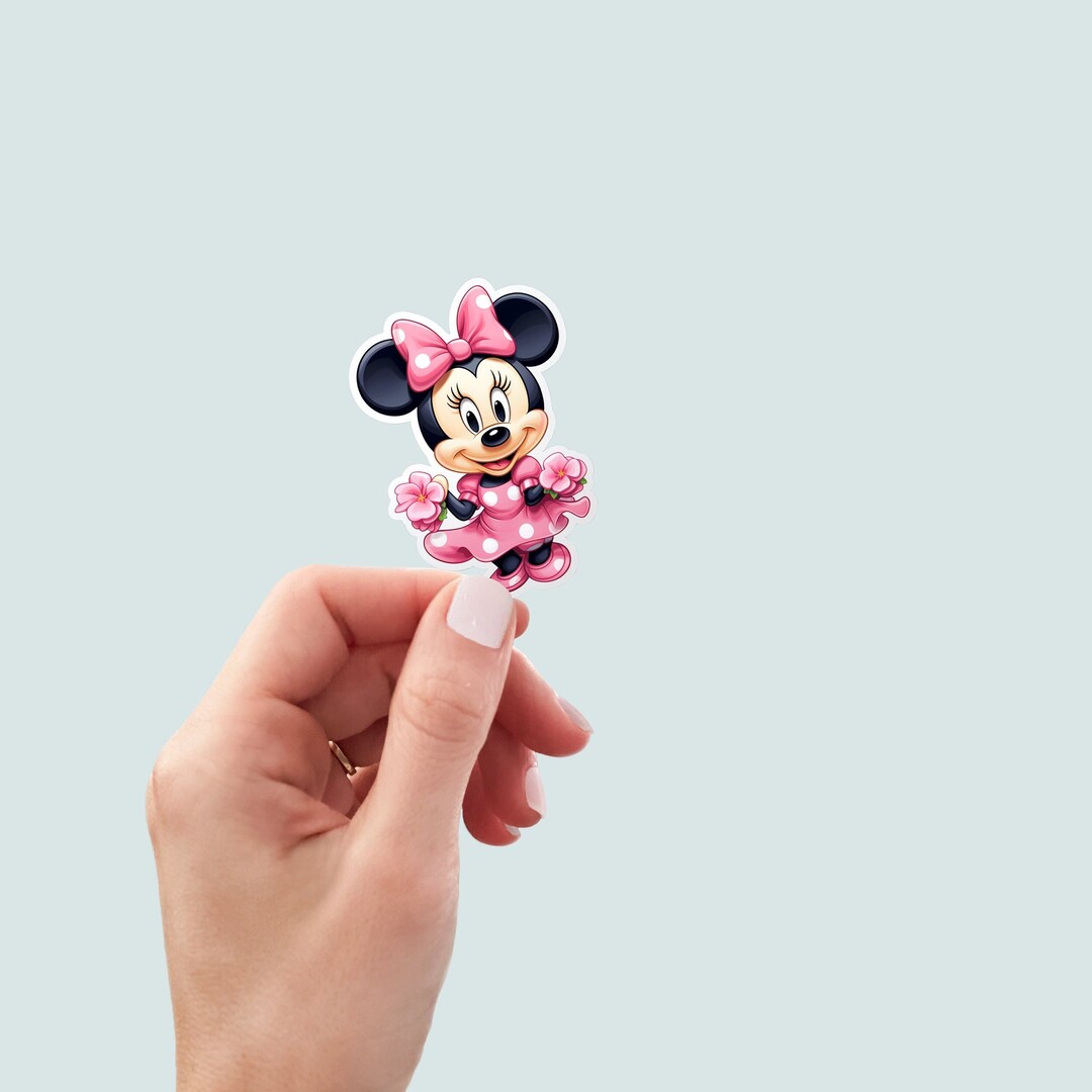 Cute Cartoon Minnie Mouse Sticker - Etsy