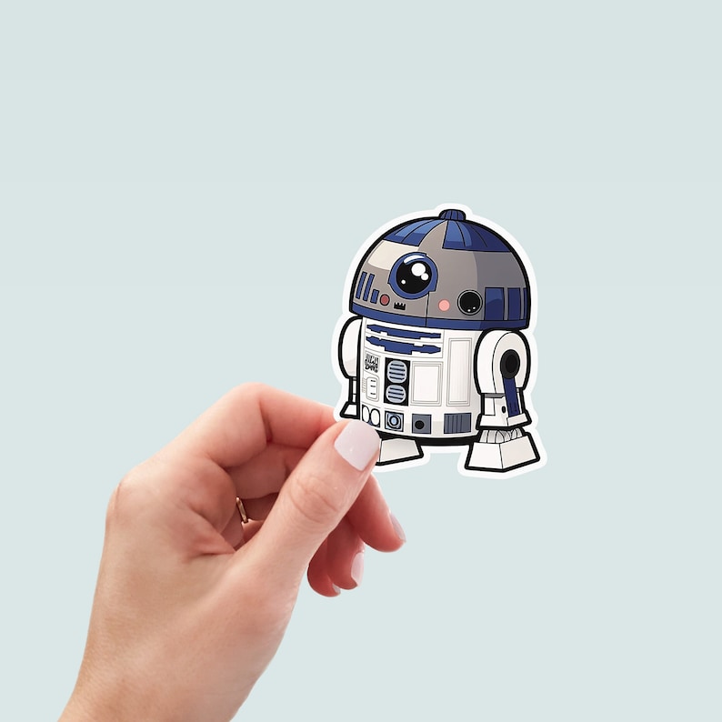 Cute Cartoon R2D2 Sticker - Etsy