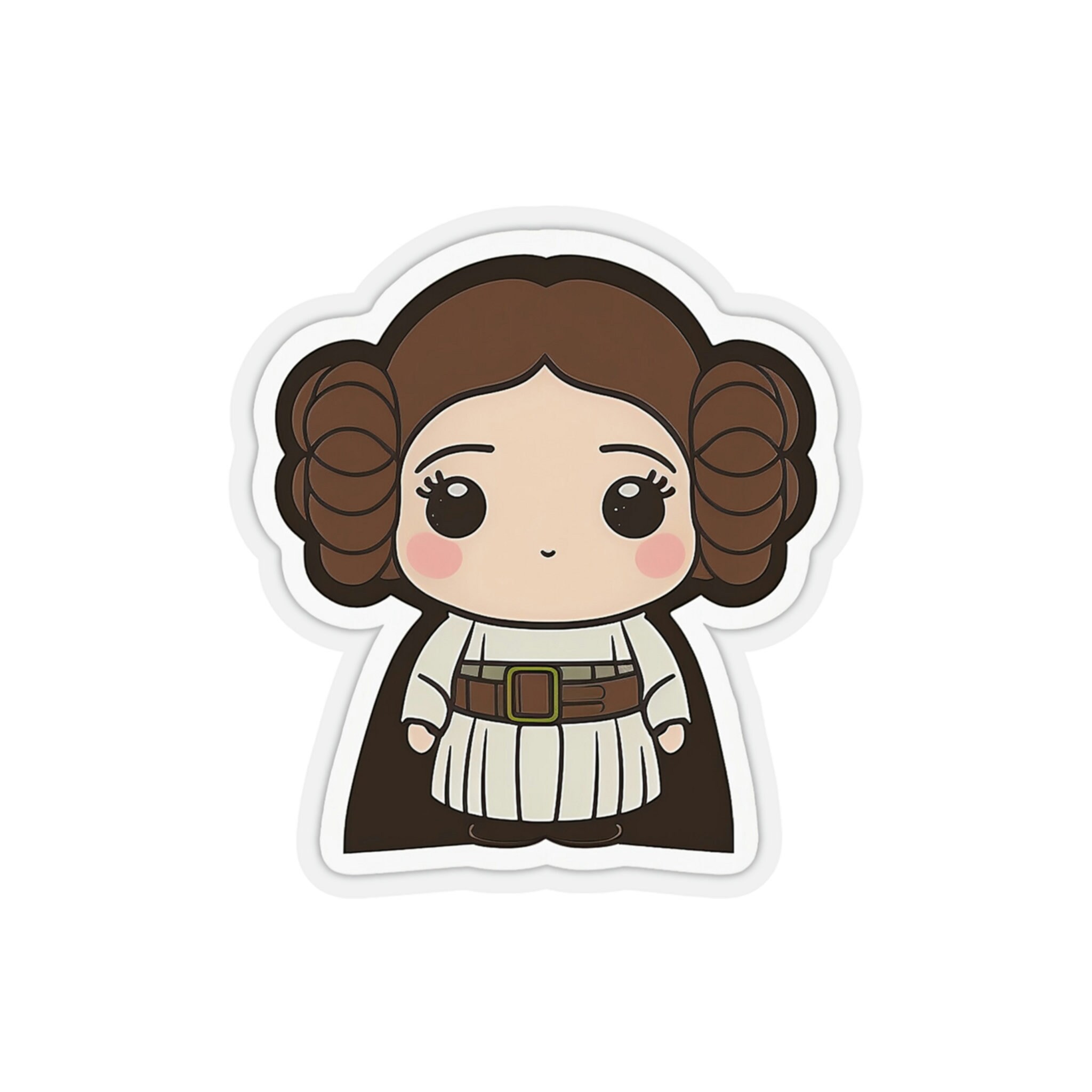 Cute Cartoon Princess Leia Sticker - Etsy