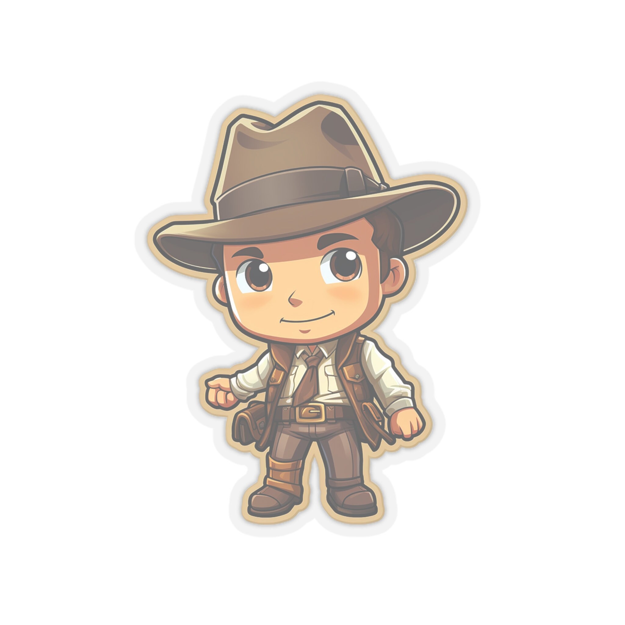 Cute Cartoon Indiana Jones Sticker - Etsy