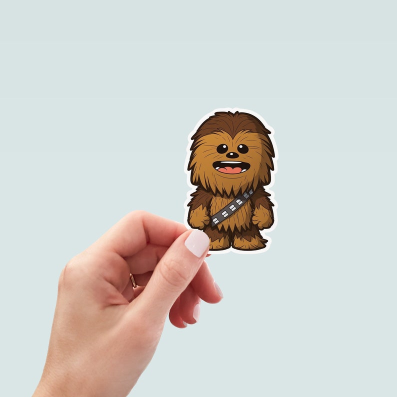 Cute Cartoon Chewbacca Sticker - Etsy
