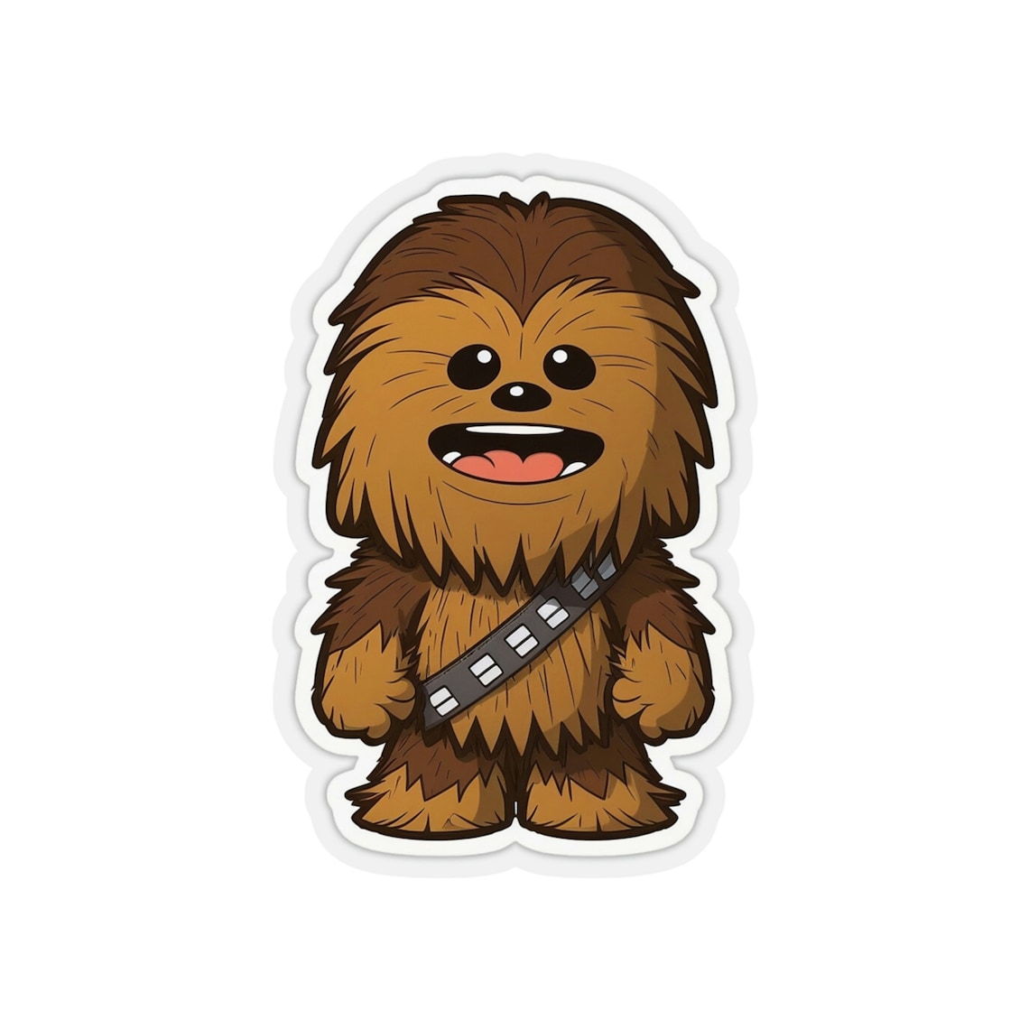 Cute Cartoon Chewbacca Sticker - Etsy