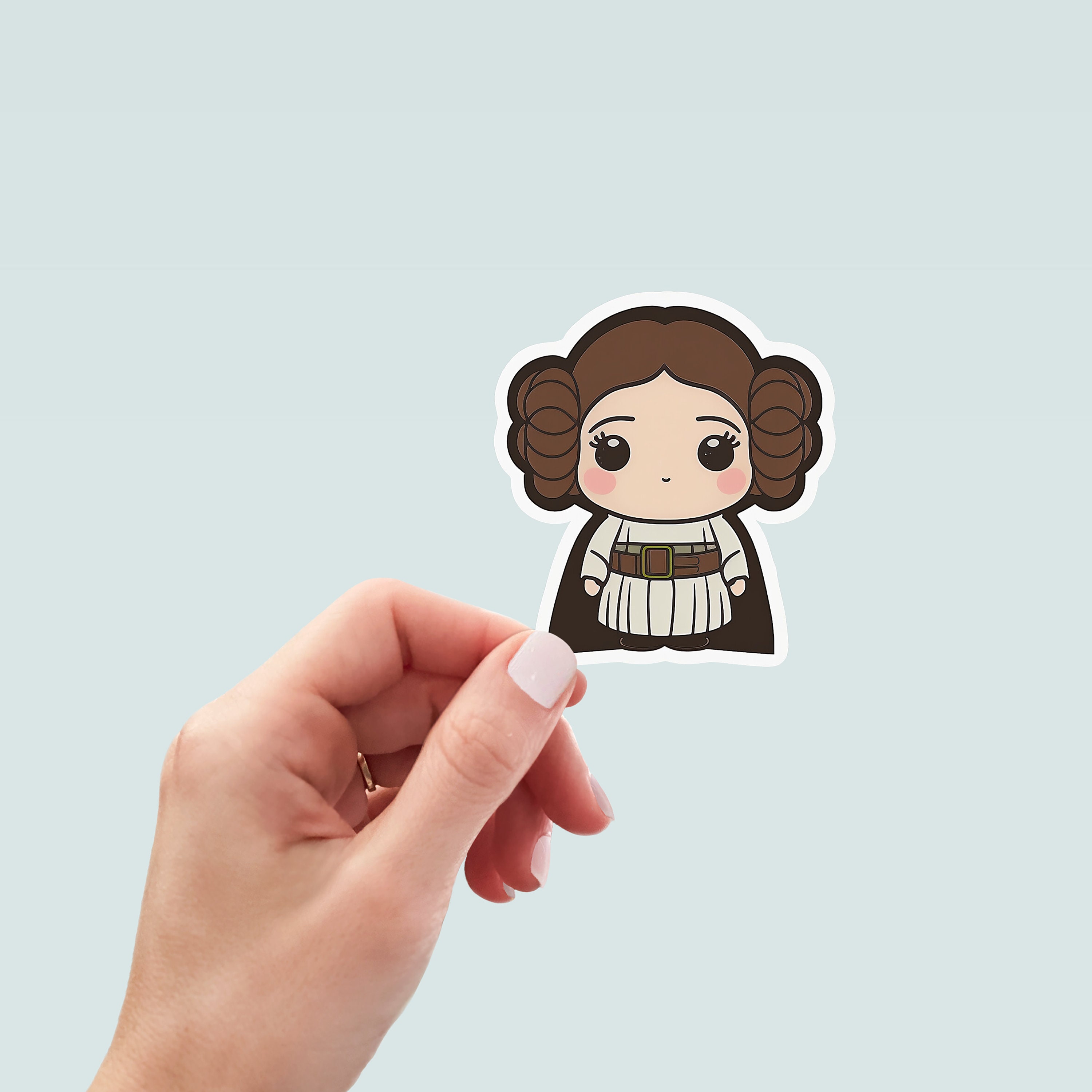 Cute Cartoon Princess Leia Sticker - Etsy