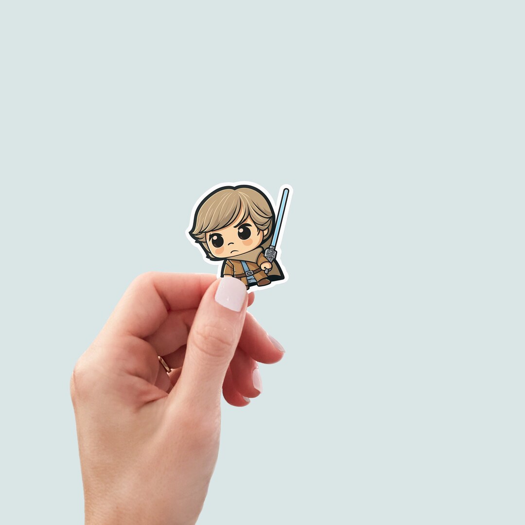 Cute Cartoon Luke Skywalker Sticker - Etsy