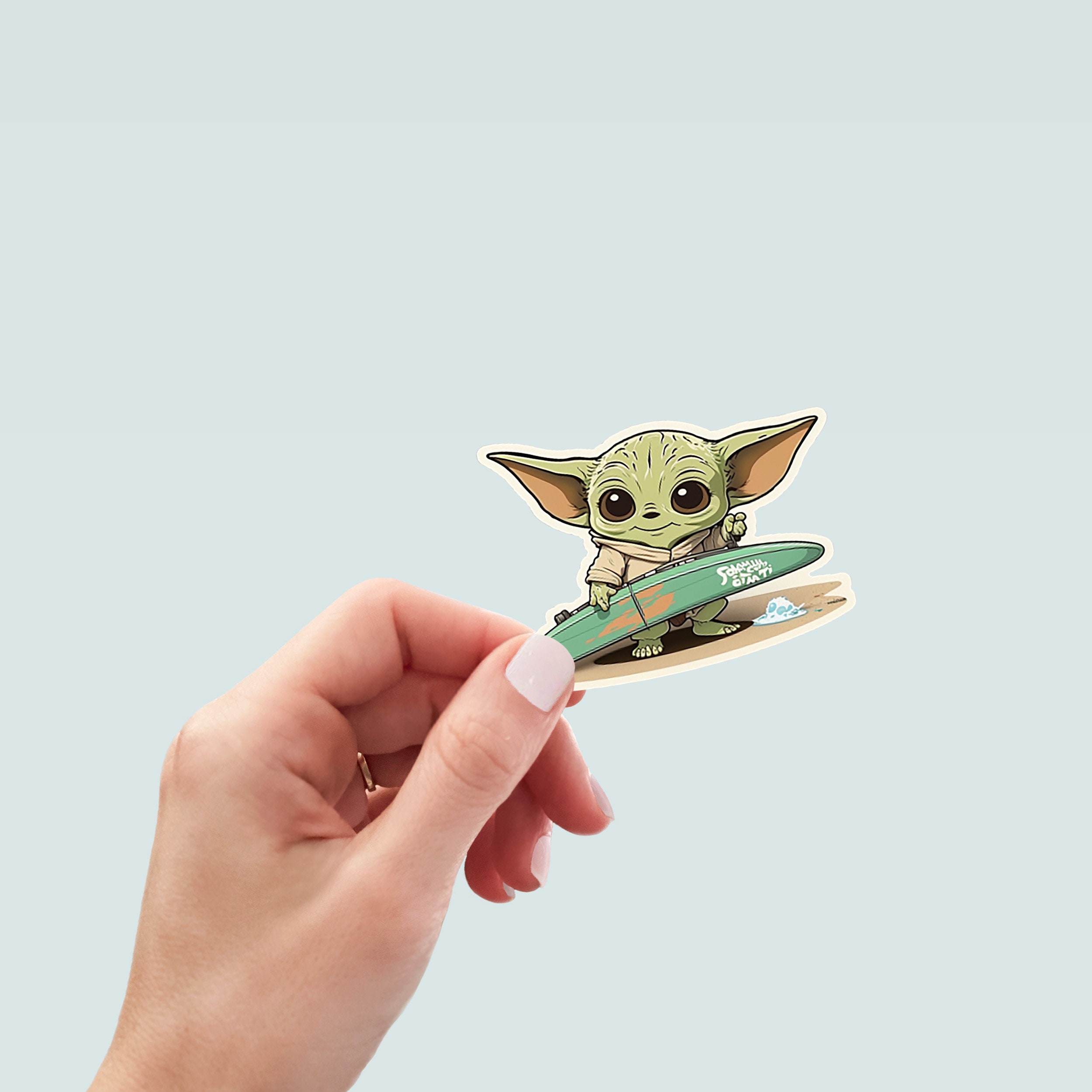 Cute Cartoon Grogu Sticker Sheet - Etsy