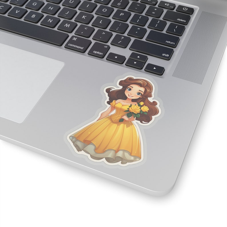 Cute Cartoon Princess Belle Sticker - Etsy