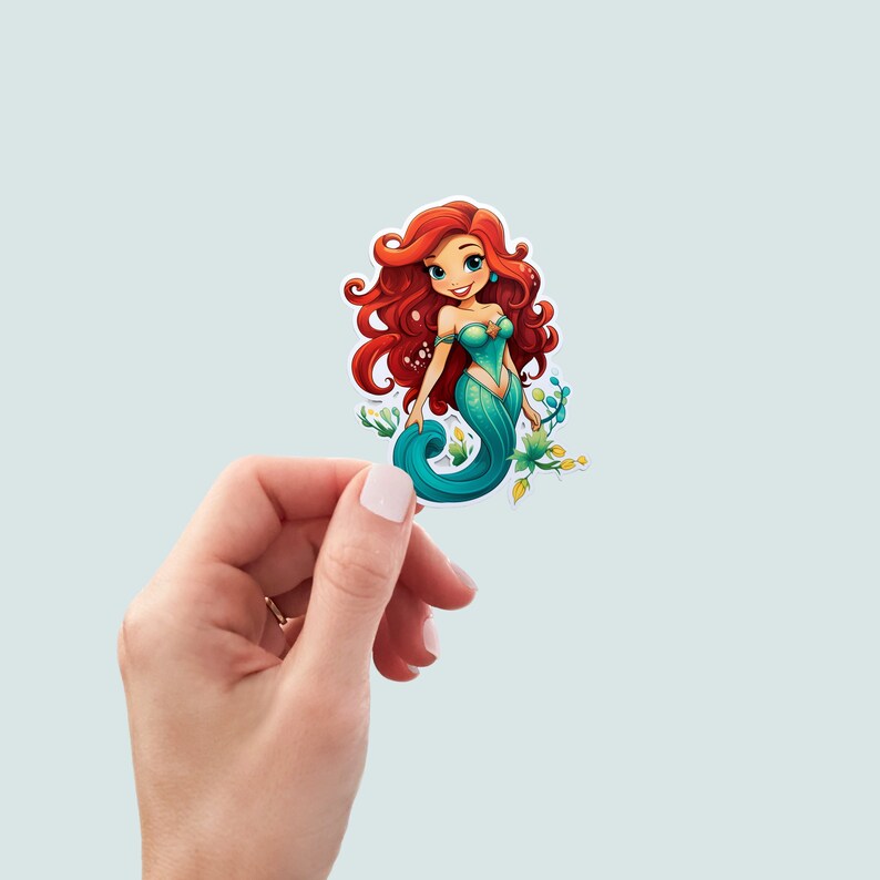 Cute Cartoon Ariel Disney Sticker - Etsy