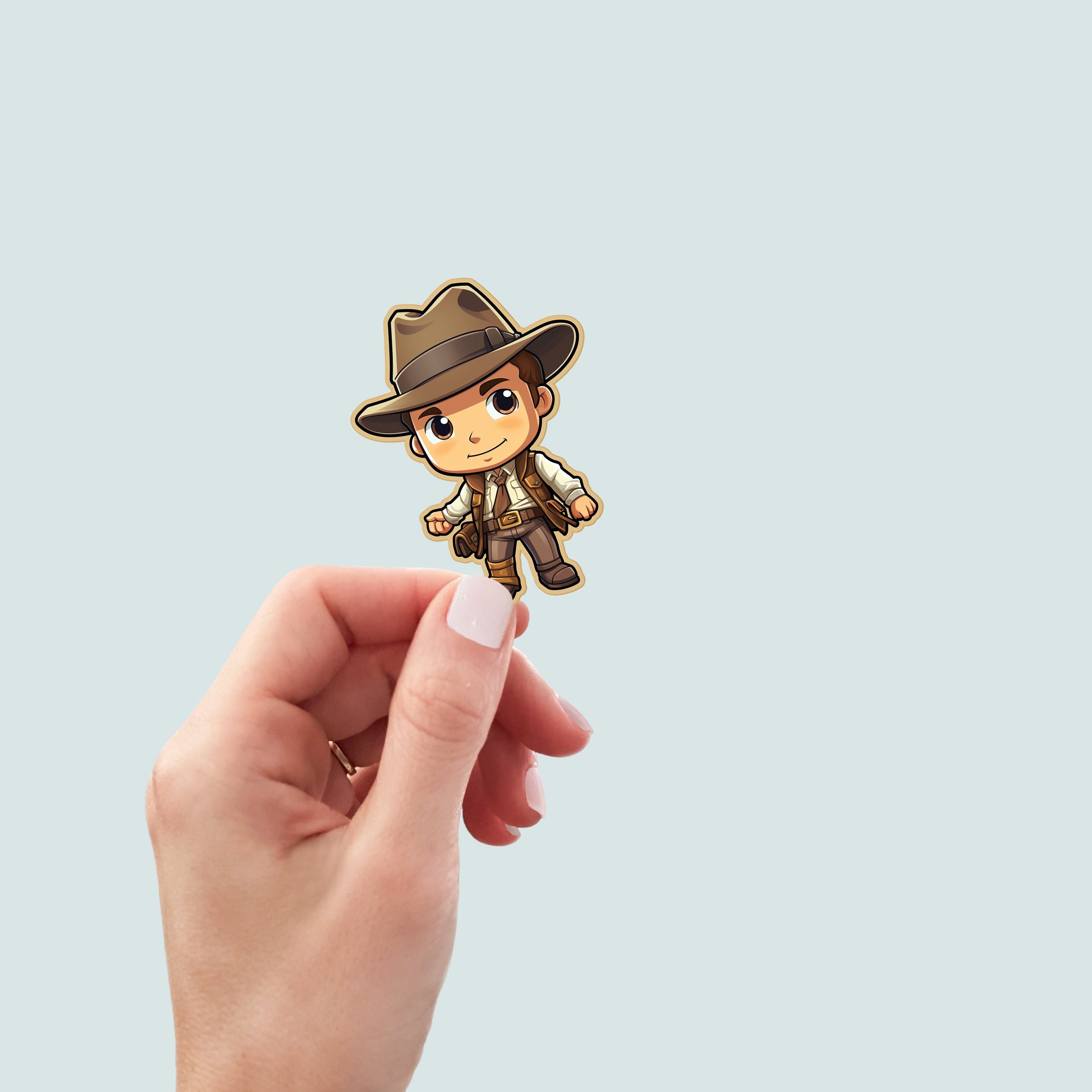Cute Cartoon Indiana Jones Sticker - Etsy