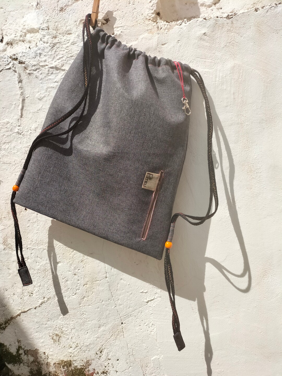 STRING BACKPACK Dark Gray - Etsy