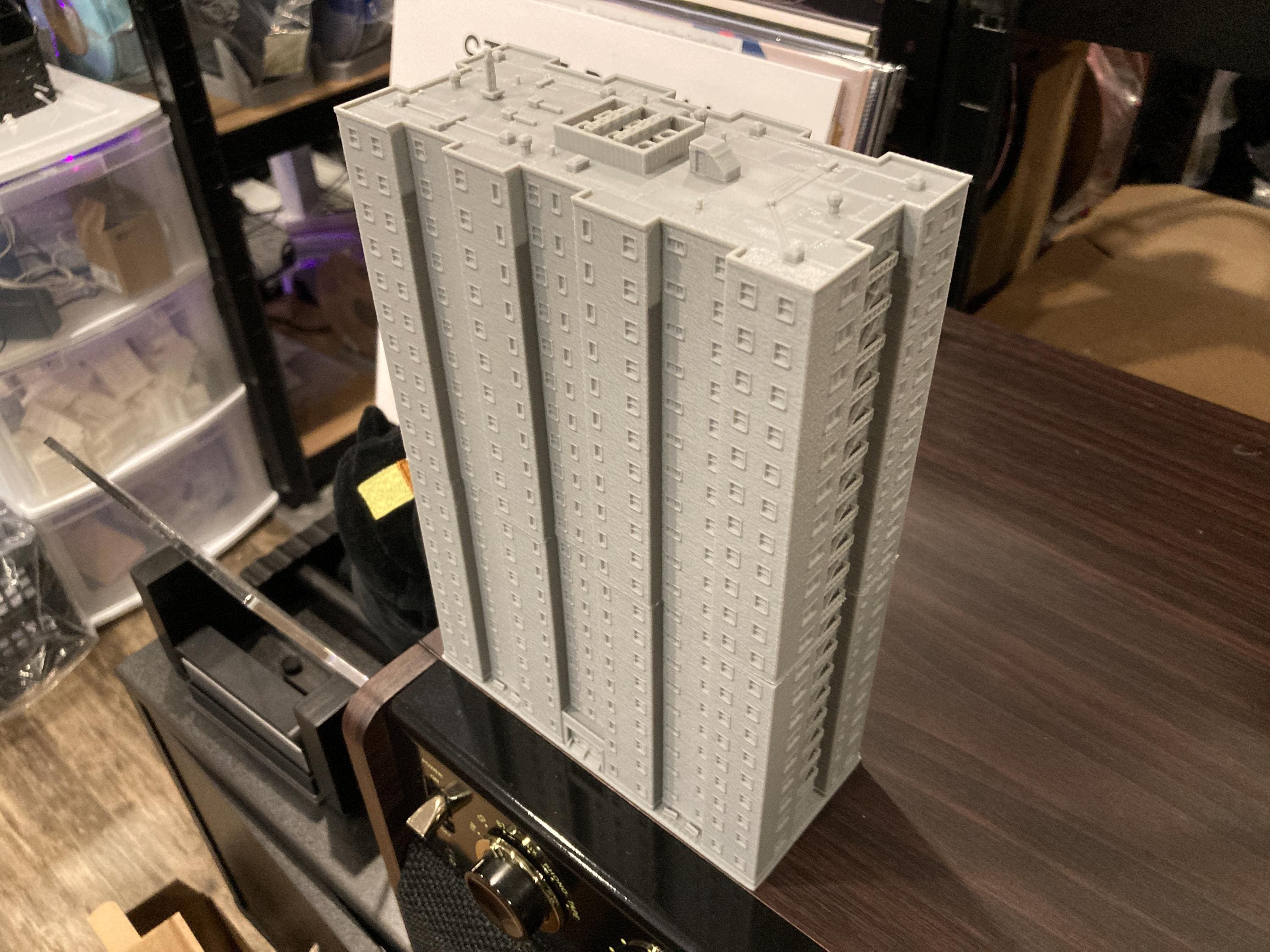 Long Tilt Tower, 1:400 3D Printed Building - Etsy