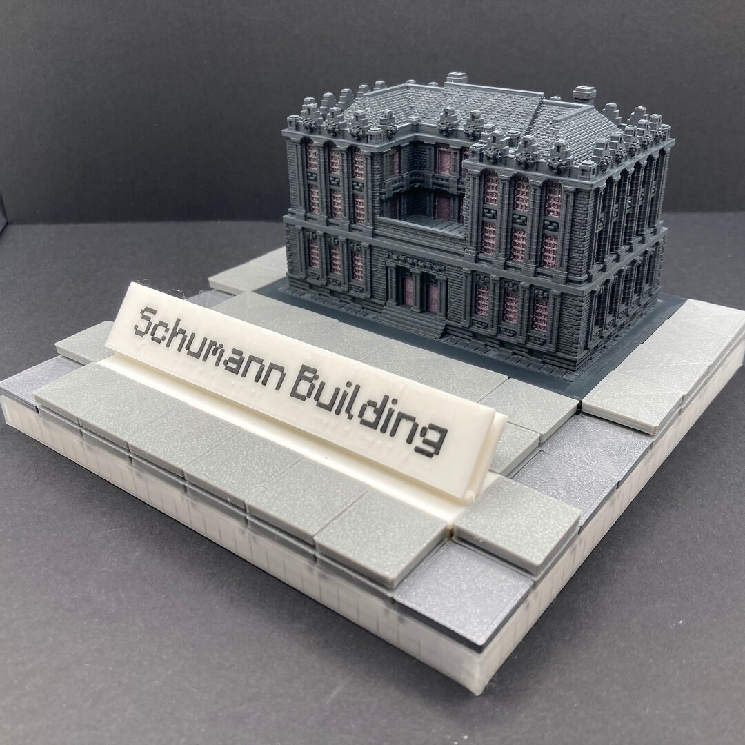 3D City Building the Schumann Building, Duotone, Z-scale - Etsy