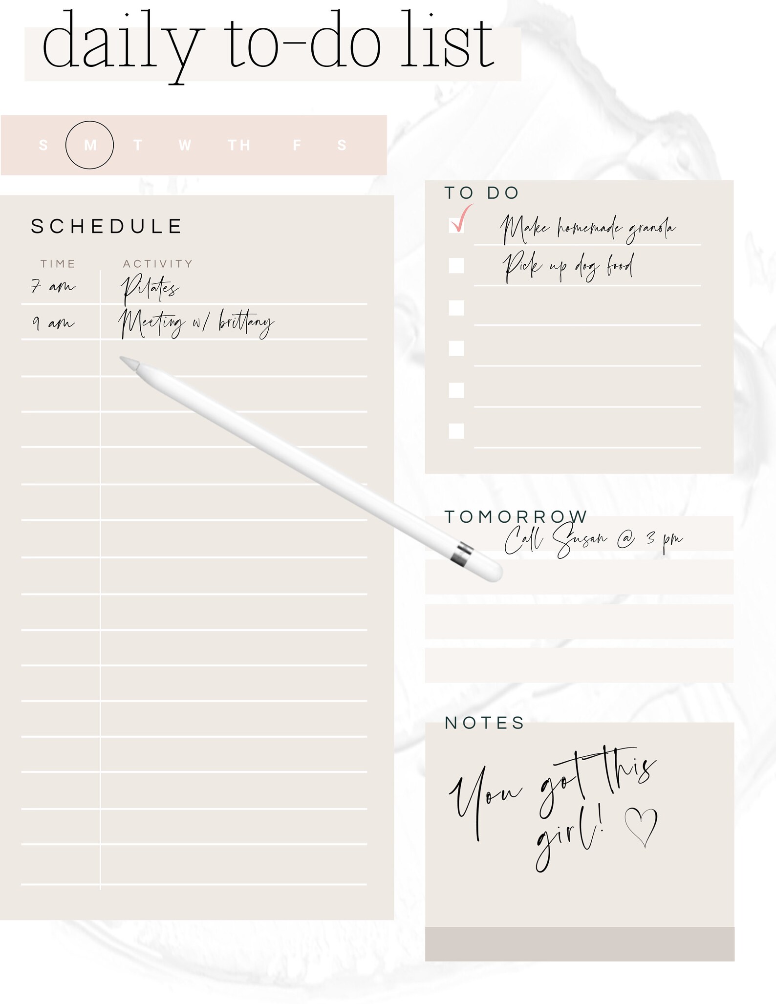 Digital Daily to Do List Goodnotes to Do List Digital Planner Digital ...