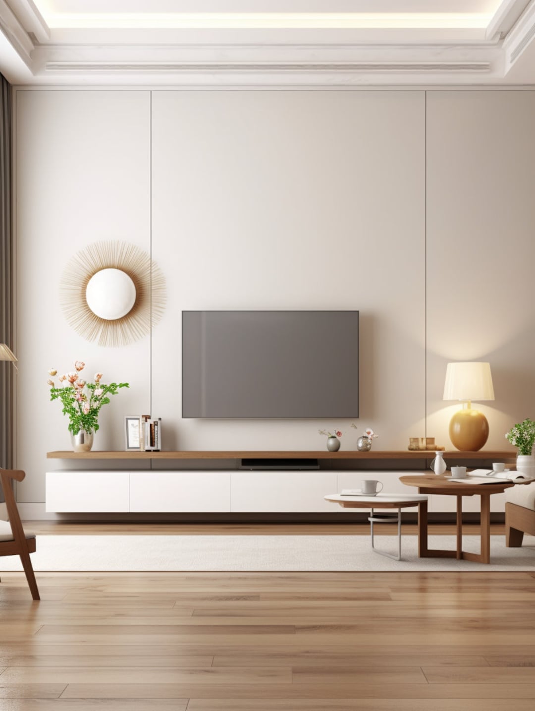 Neutral Minimalist Home Virtual Background | Zoom Background Room ...