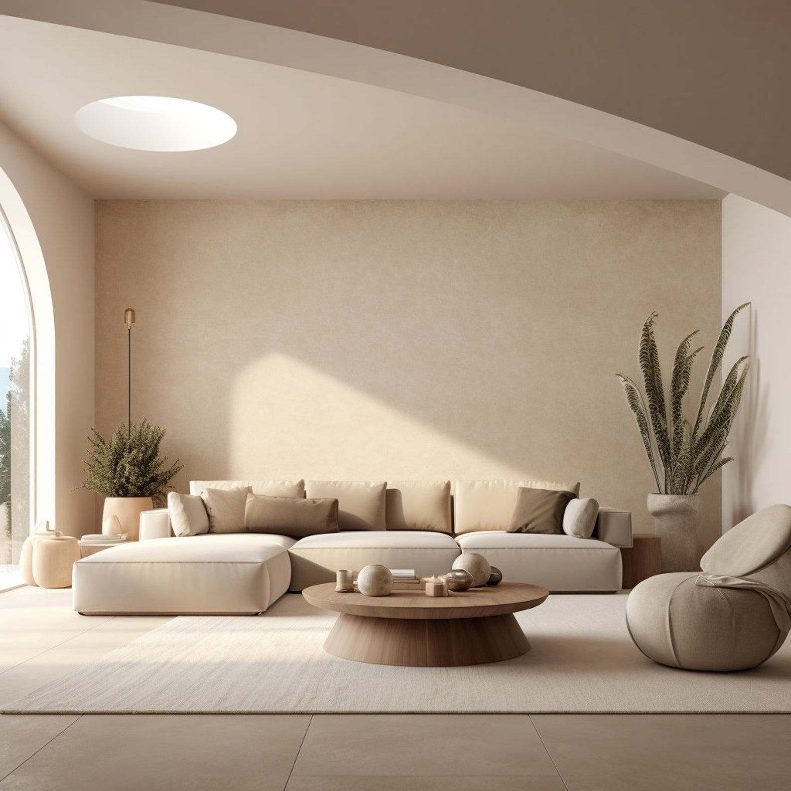 Neutral Minimalist Home Virtual Background | Zoom Living Room | Zoom ...