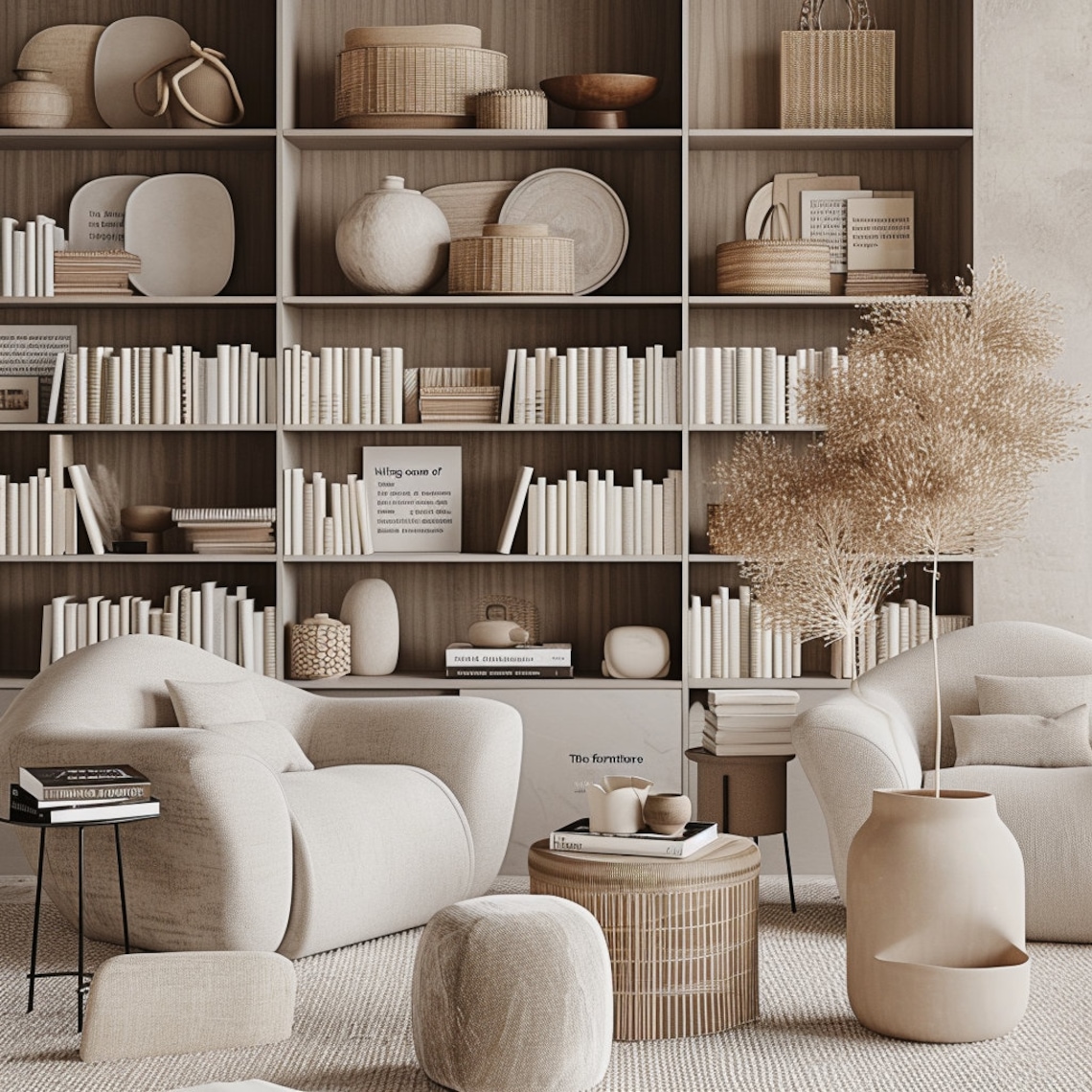 Home Bookshelf Virtual Background | Zoom Library | Zoom Background ...