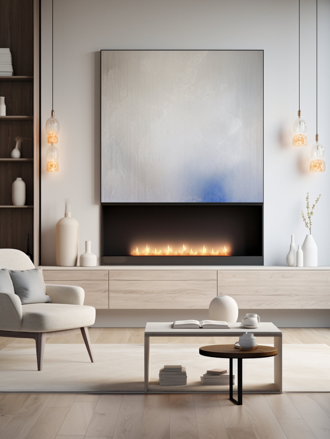 Neutral Minimalist Home Virtual Background | Zoom Background Room ...