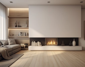 Warm Minimalist Home Virtual Background Zoom Background Room Zoom ...