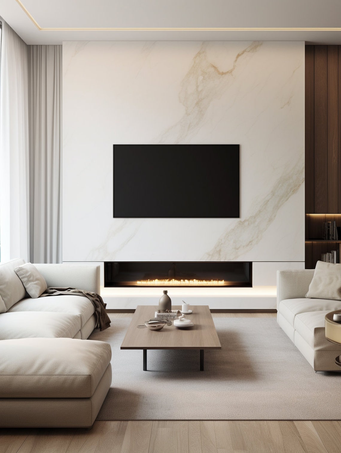 Neutral Minimalist Home Virtual Background | Zoom Background Room ...