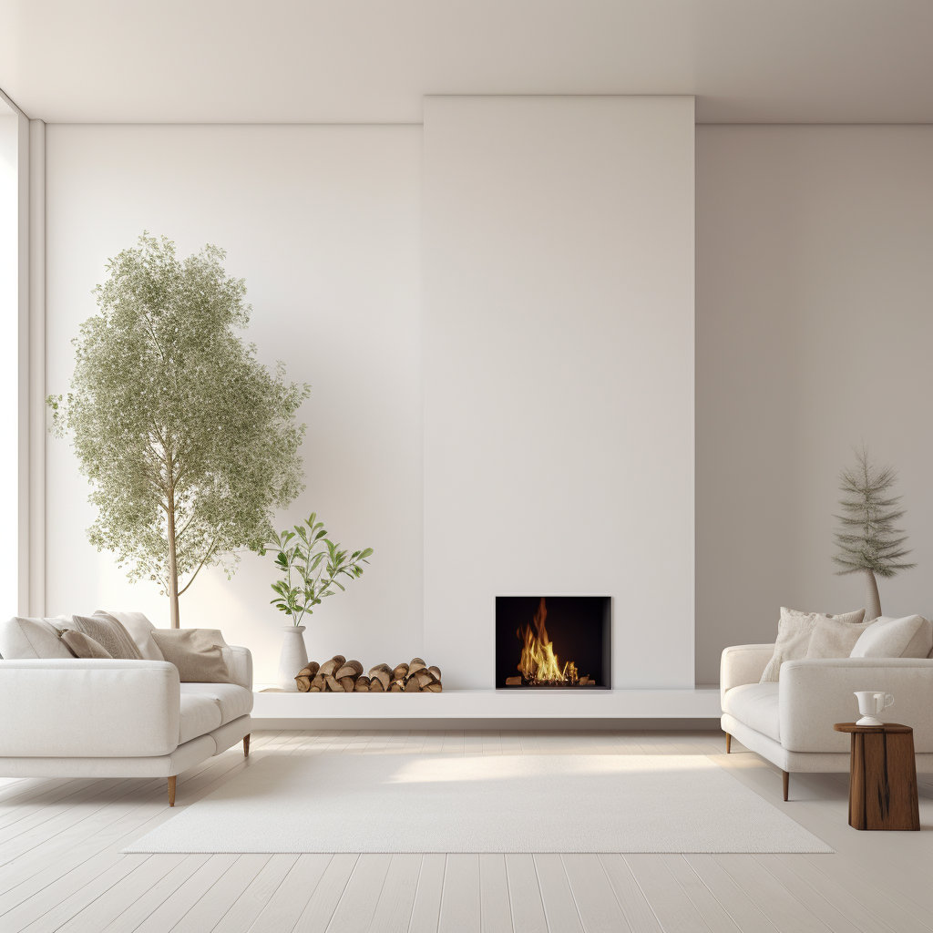 Neutral Minimalist Home Virtual Background | Zoom Background Room ...