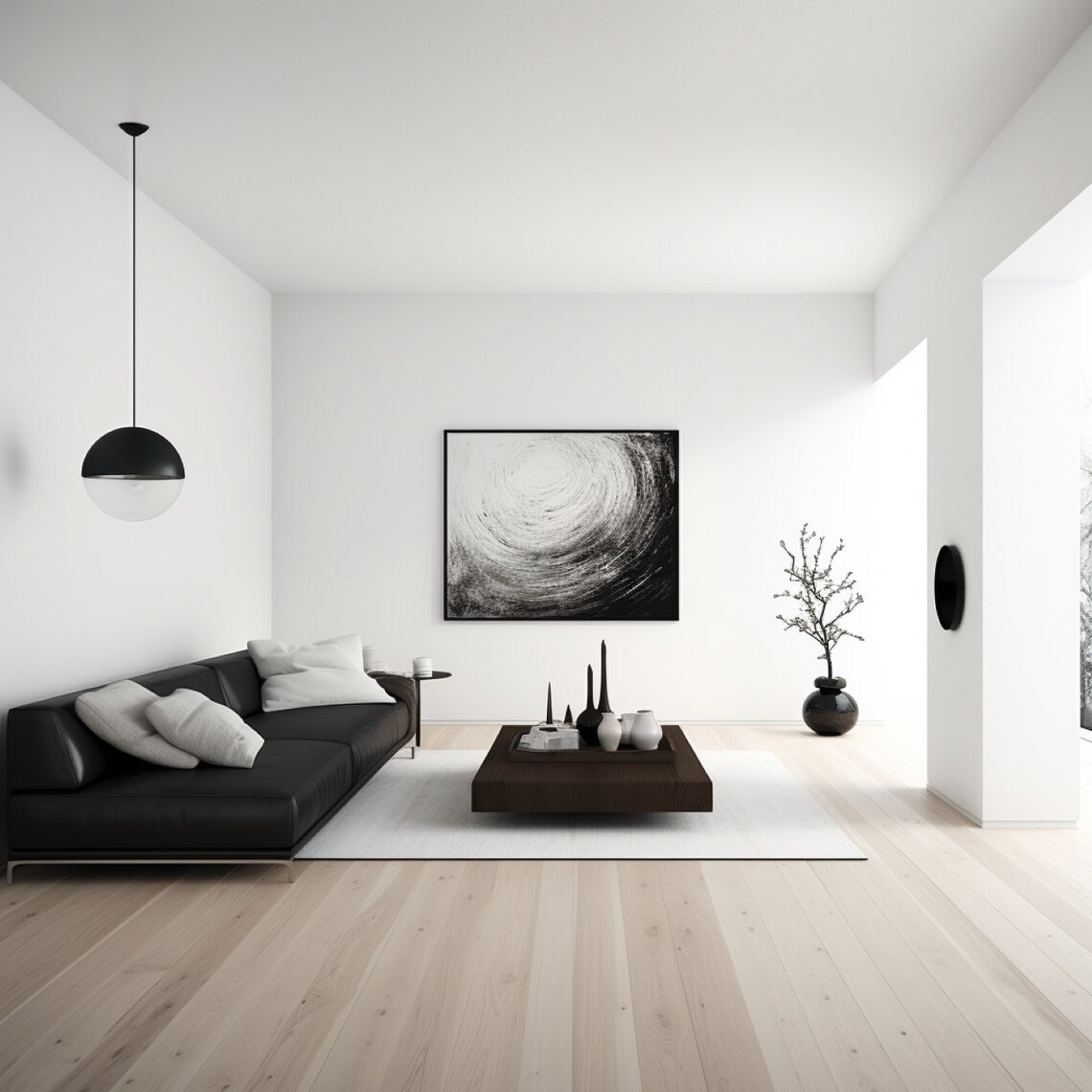 Modern Minimalist Home Virtual Background | Zoom Living Room | Zoom ...