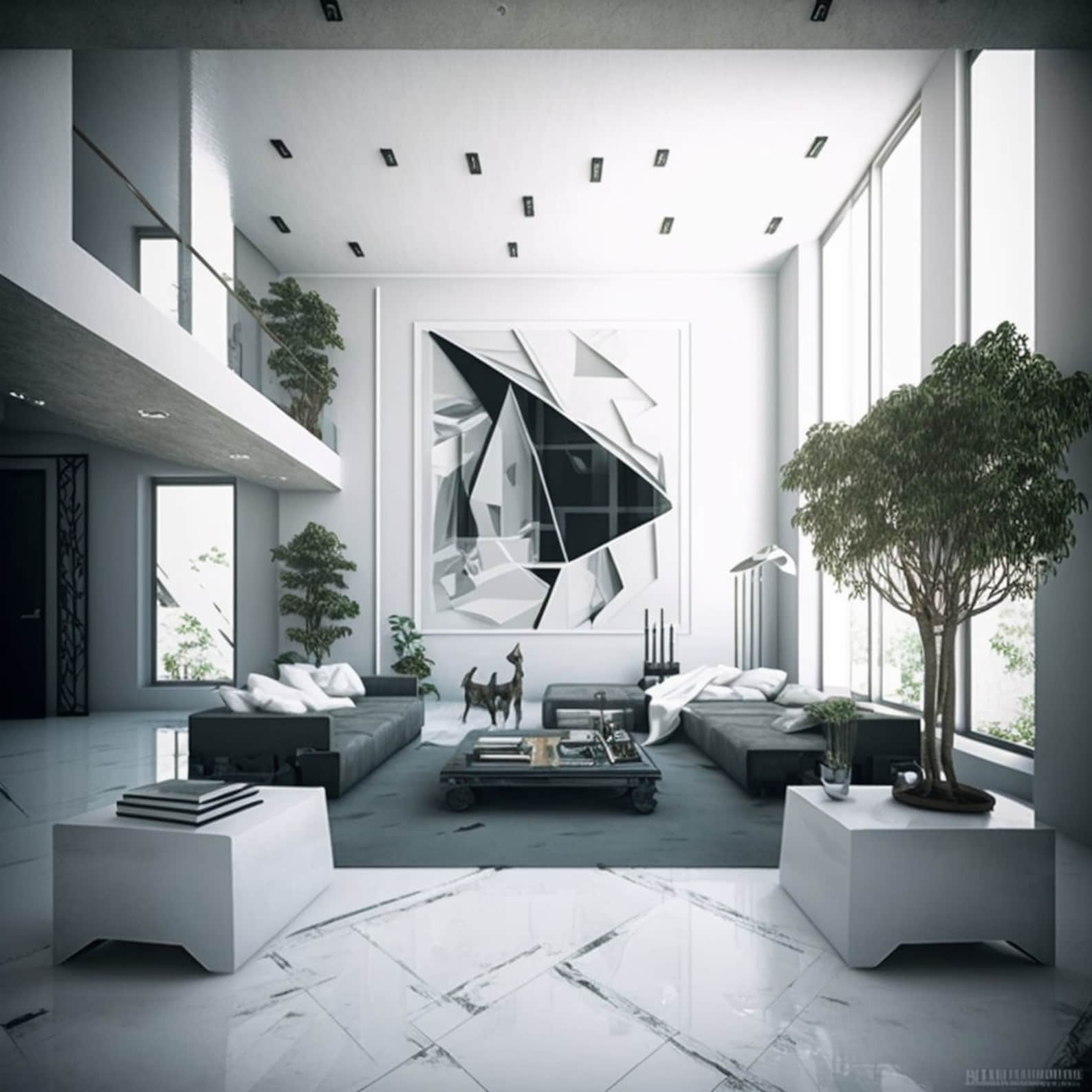 Modern Home Virtual Background | Zoom Living Room | Zoom Background ...