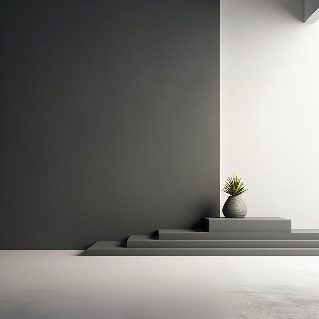 Simple Minimalist Black & White Home Wall Virtual Background | Zoom ...