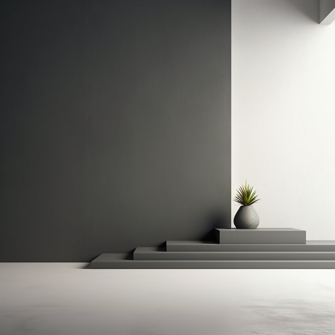 Simple Minimalist Black & White Home Wall Virtual Background | Zoom ...