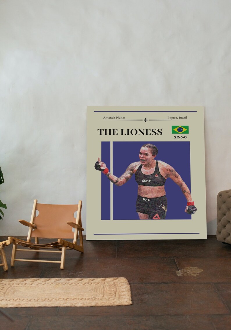 Amanda Nunes, UFC Posters, MMA Wall Art, UFC Gifts, Fighter Prints ...