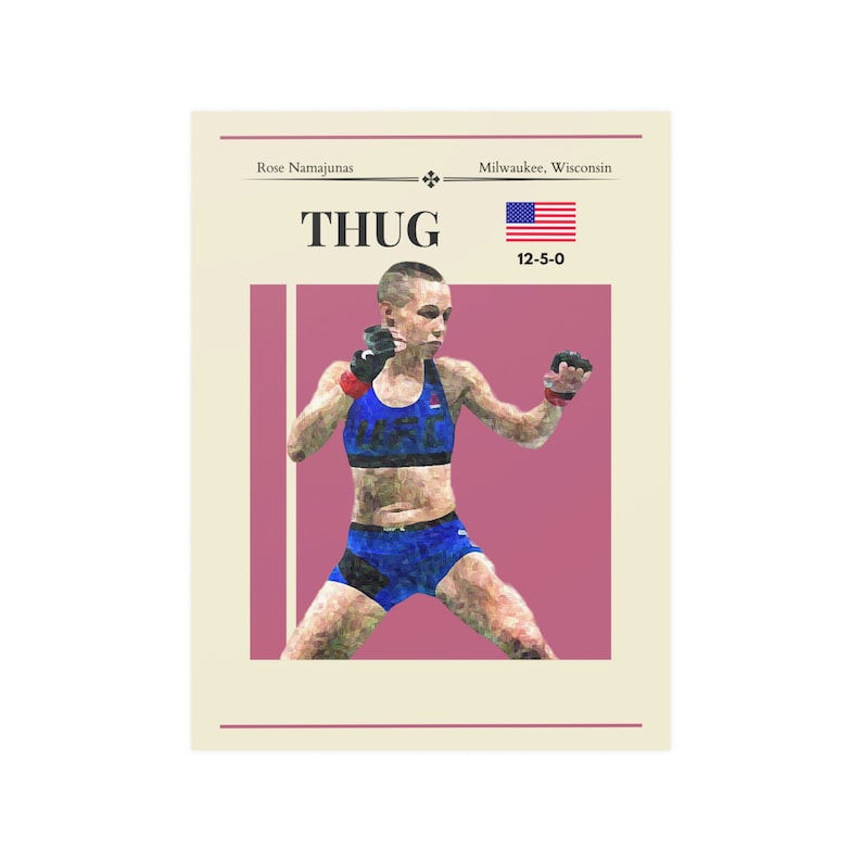Rose Namajunas UFC Posters MMA Wall Art UFC Gifts Fighter - Etsy