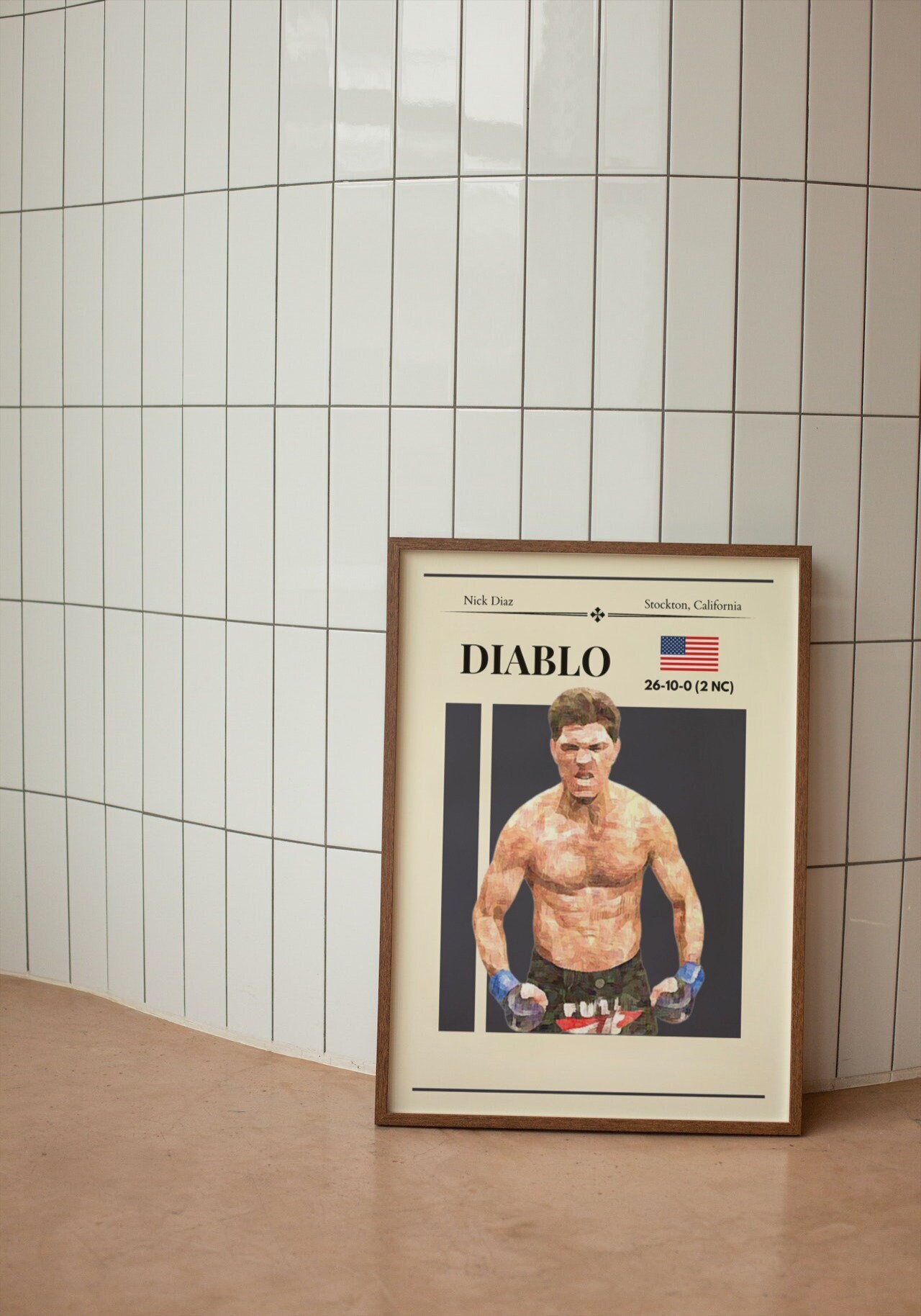 Nick Diaz, UFC Posters, MMA Wall Art, UFC Gifts, Mma Fighter Prints ...