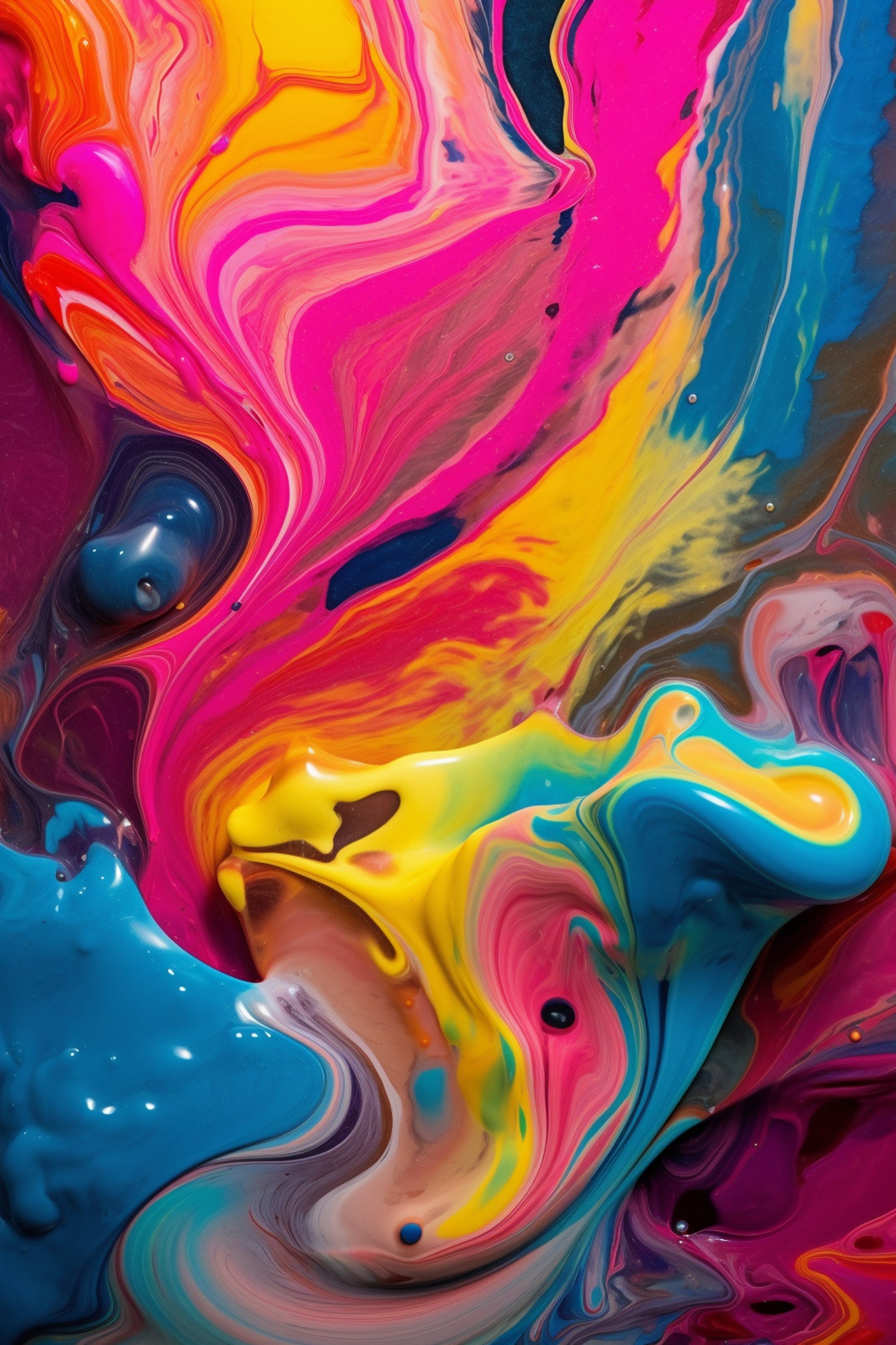 Radiant Paint Swirls Digital Download Art Print - Etsy