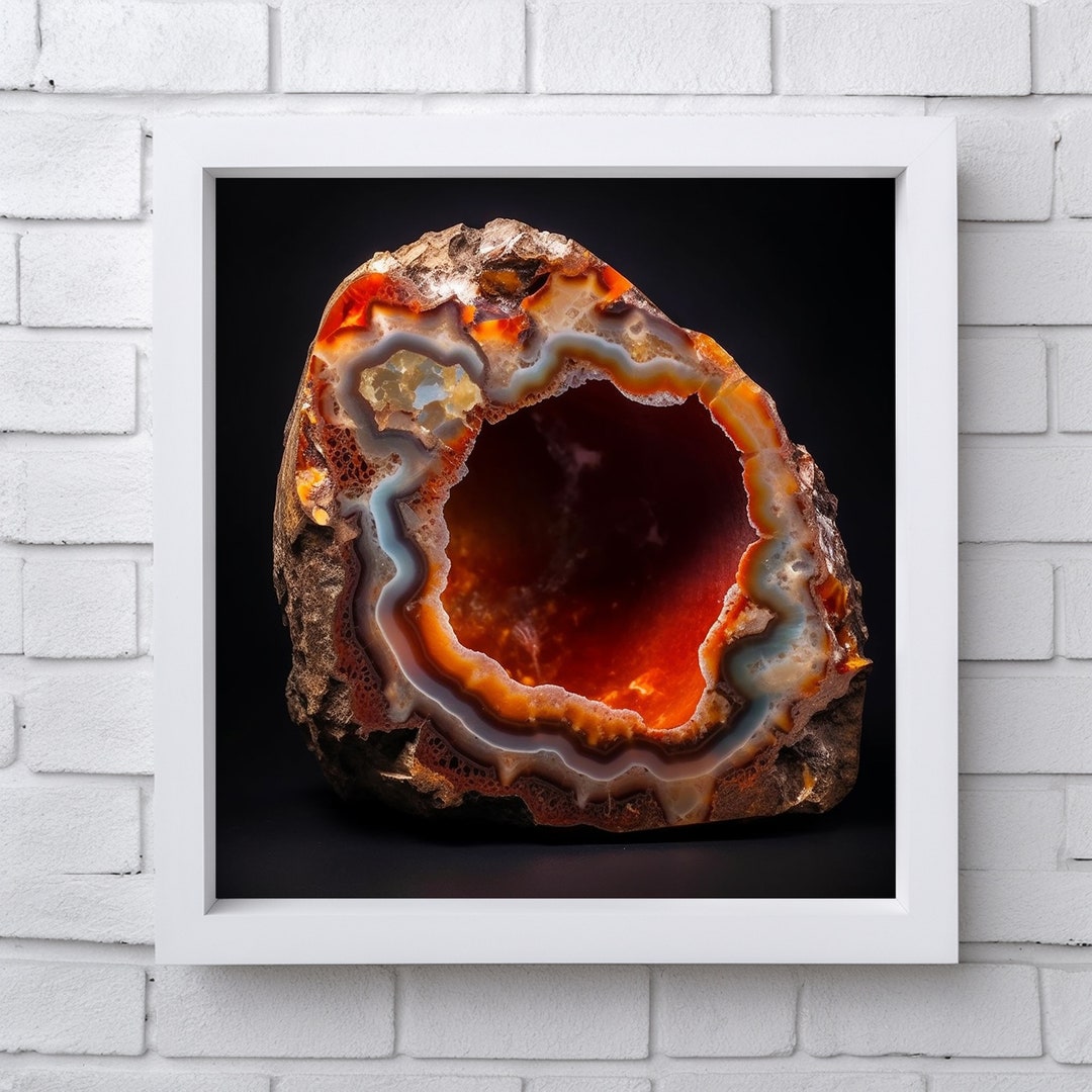 Fire Agate Jasper Geode Digital Download Art Print - Etsy