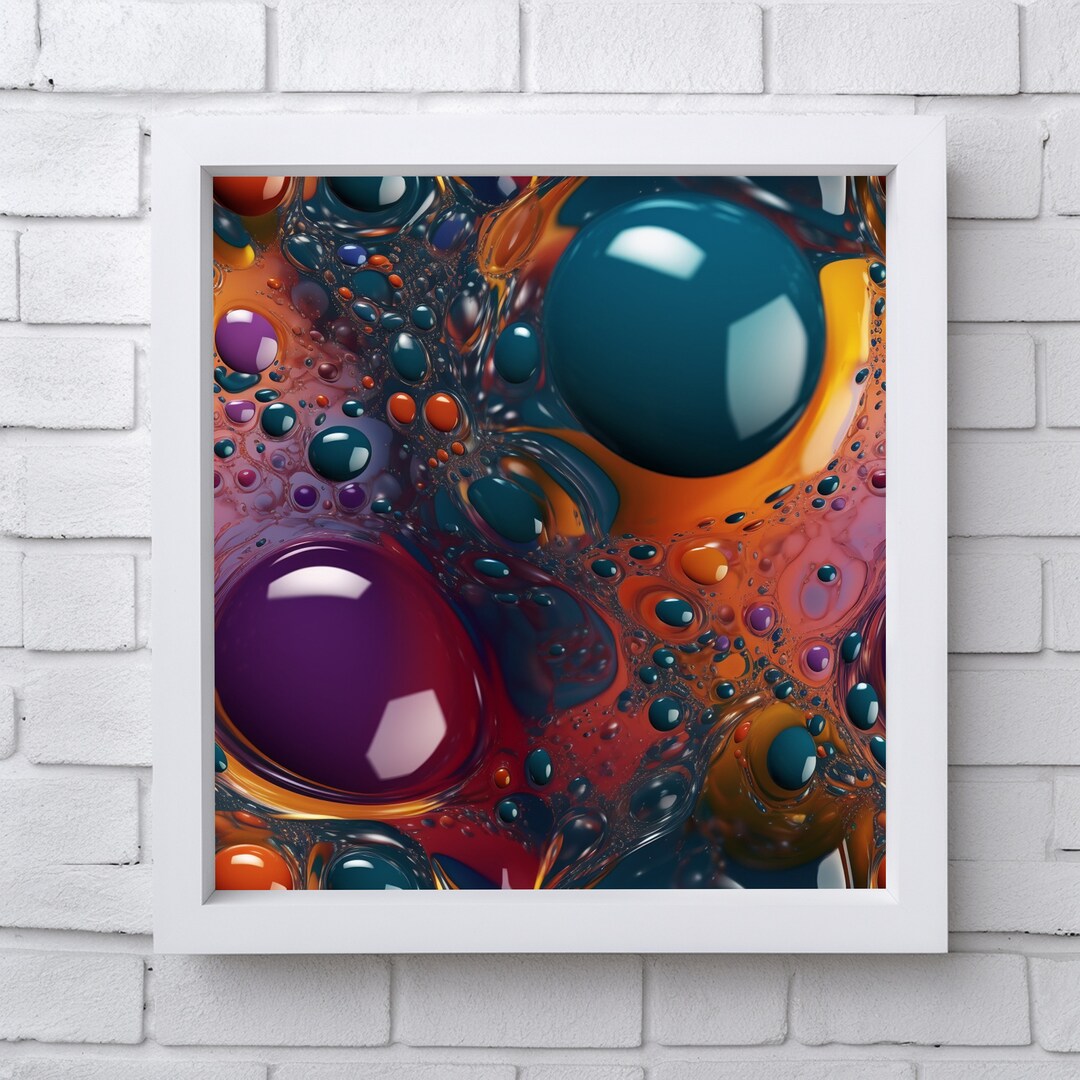 Shiny Bubbling Paint Digital Download Art Print - Etsy