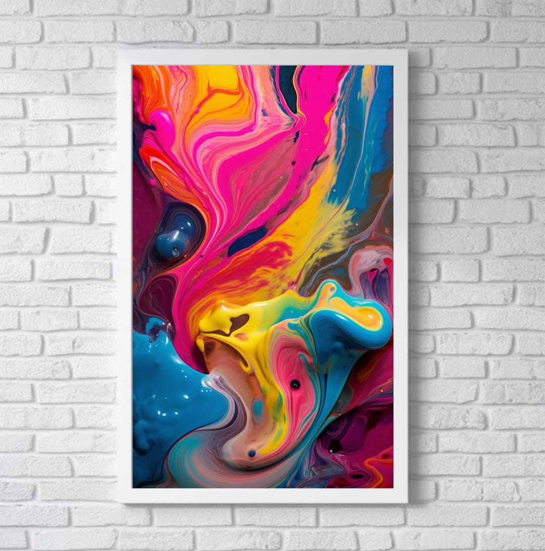 Radiant Paint Swirls Digital Download Art Print - Etsy