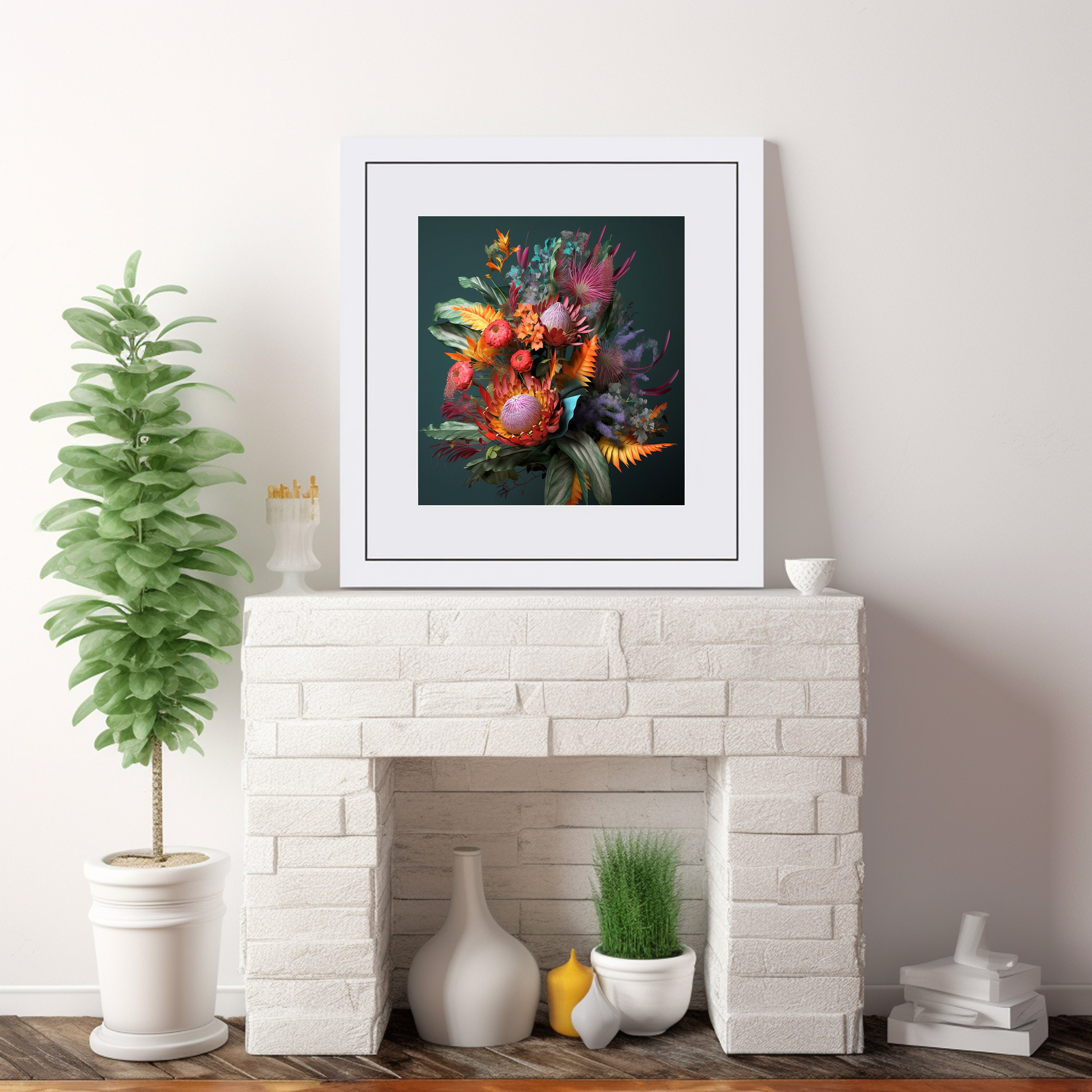 Enchanted Flora Fusion Digital Download Art Print - Etsy