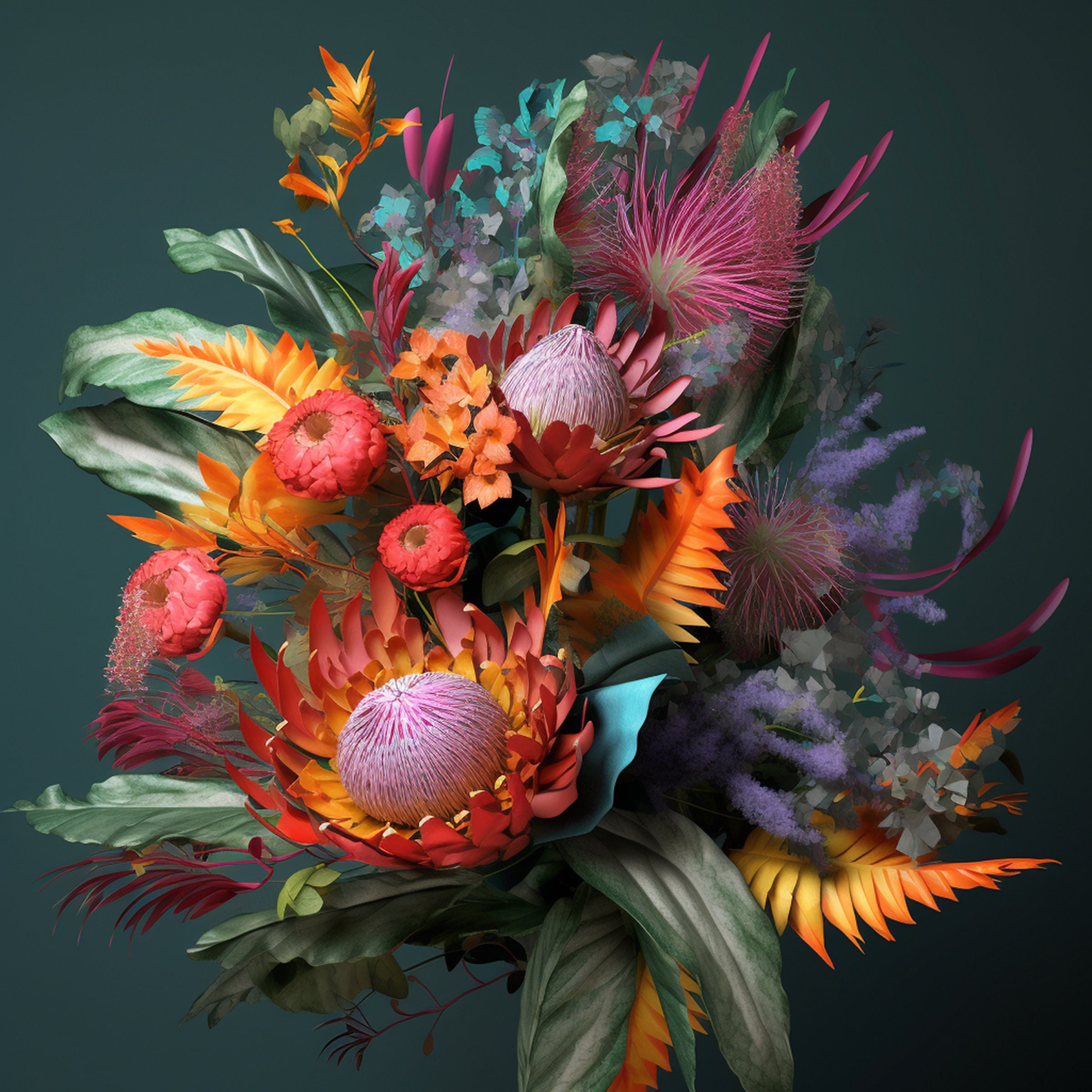 Enchanted Flora Fusion Digital Download Art Print - Etsy