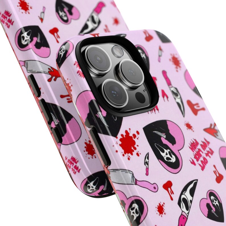 Pink Ghostface Scary Halloween Phone Case, Vintage Phone Cover Style ...