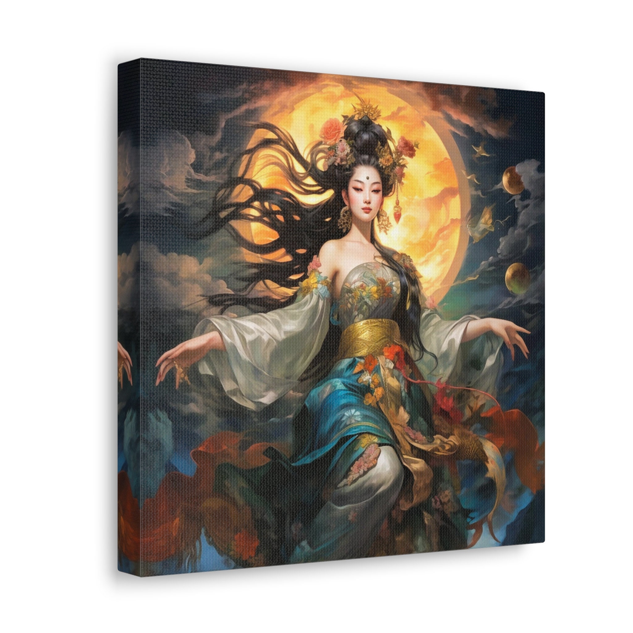 Art Canvas, Mid-autumn Moon Goddess Art Print, Fairy Queen Printed ...