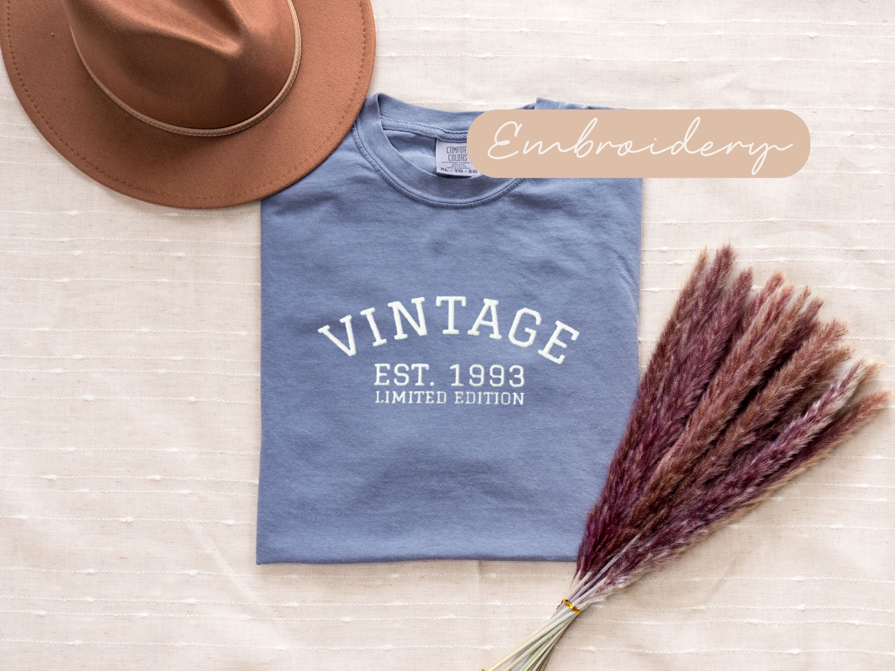 Embroidered 1993 Vintage Shirt Comfort Colors, Est 1993 Shirt, 1993 ...