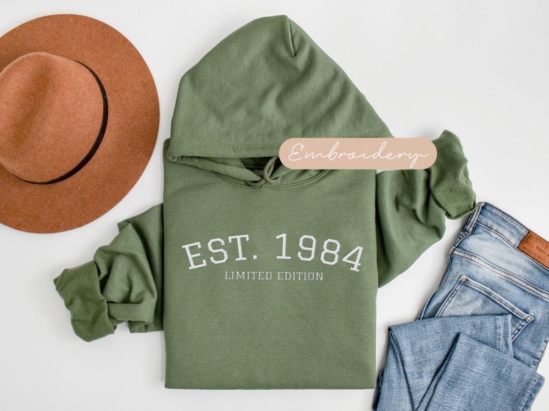 Est 1984 Limited Edition Hoodie Embroidered, 1984 Hoodie, 1984 40th ...