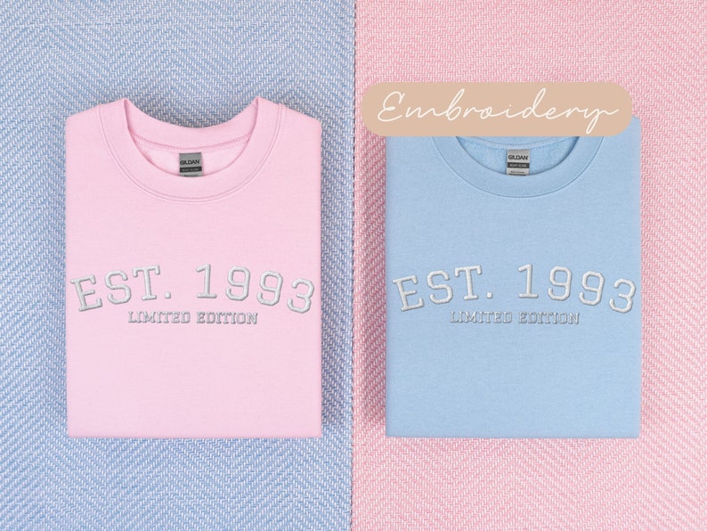 Est. 1993 Sweatshirt 1993 Sweatshirt Embroidered Est 1993 - Etsy