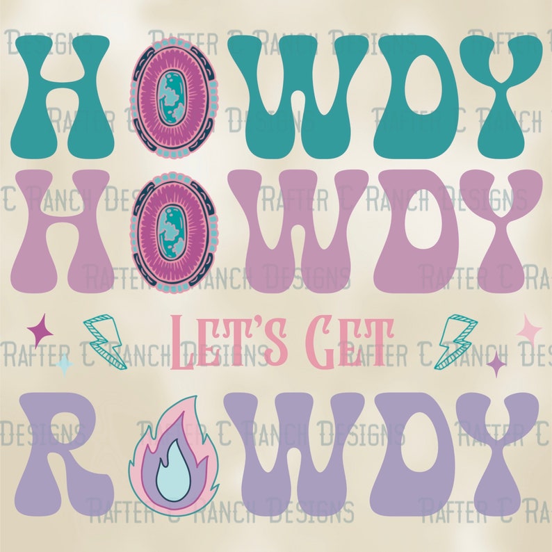 Howdy Png, Rowdy Png, Sublimation Western Tee, Cosmic Cowgirl Png ...