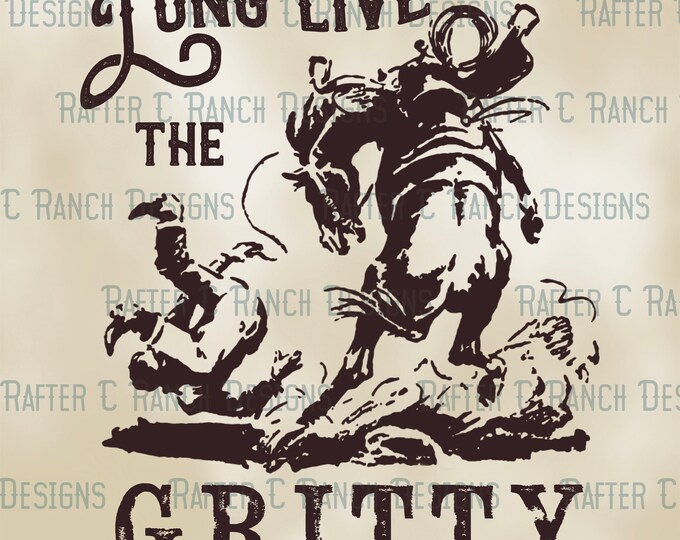 Gritty PNG, Grunge Western PNG, Cowboy Vibes PNG, Vintage Rodeo ...