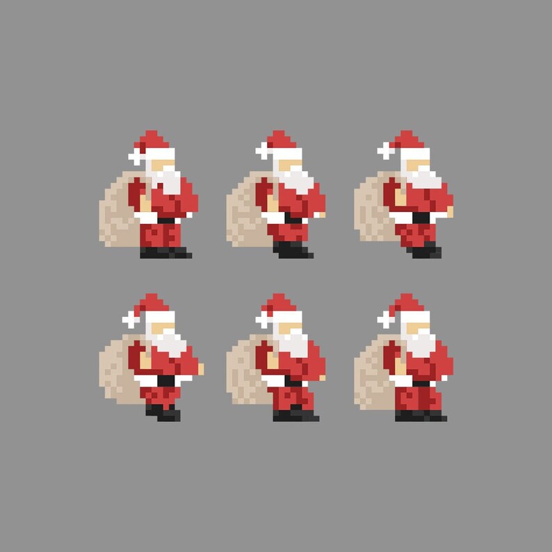 Pixel Animation Sheet, Pixelart Animation Process 6 Frame - Etsy