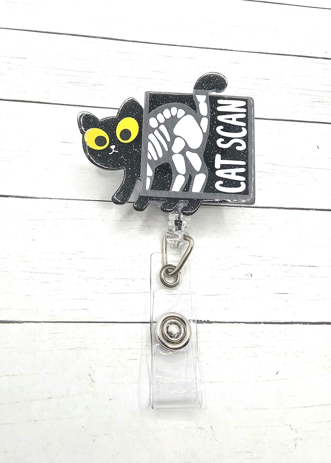 Cat Scan Retractable Badge Reel - Etsy